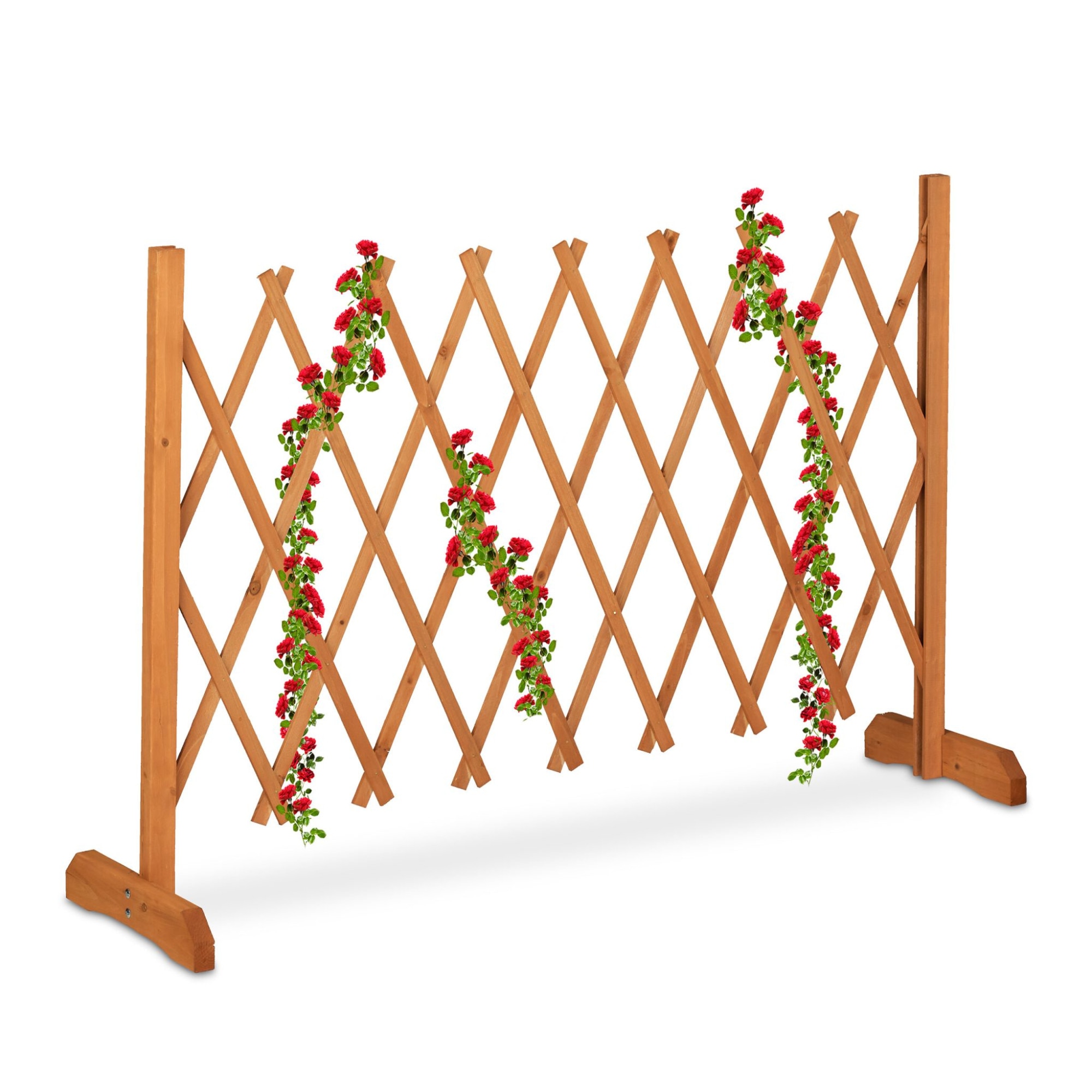 Gard cu zabrele de gradina, extensibil pana la 73 x 180 x 28, lemn de ...