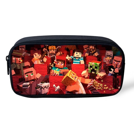 Penar neechipat Minecraft, 1 compartiment cu fermoar, Dungeons, 22x11x4 ...