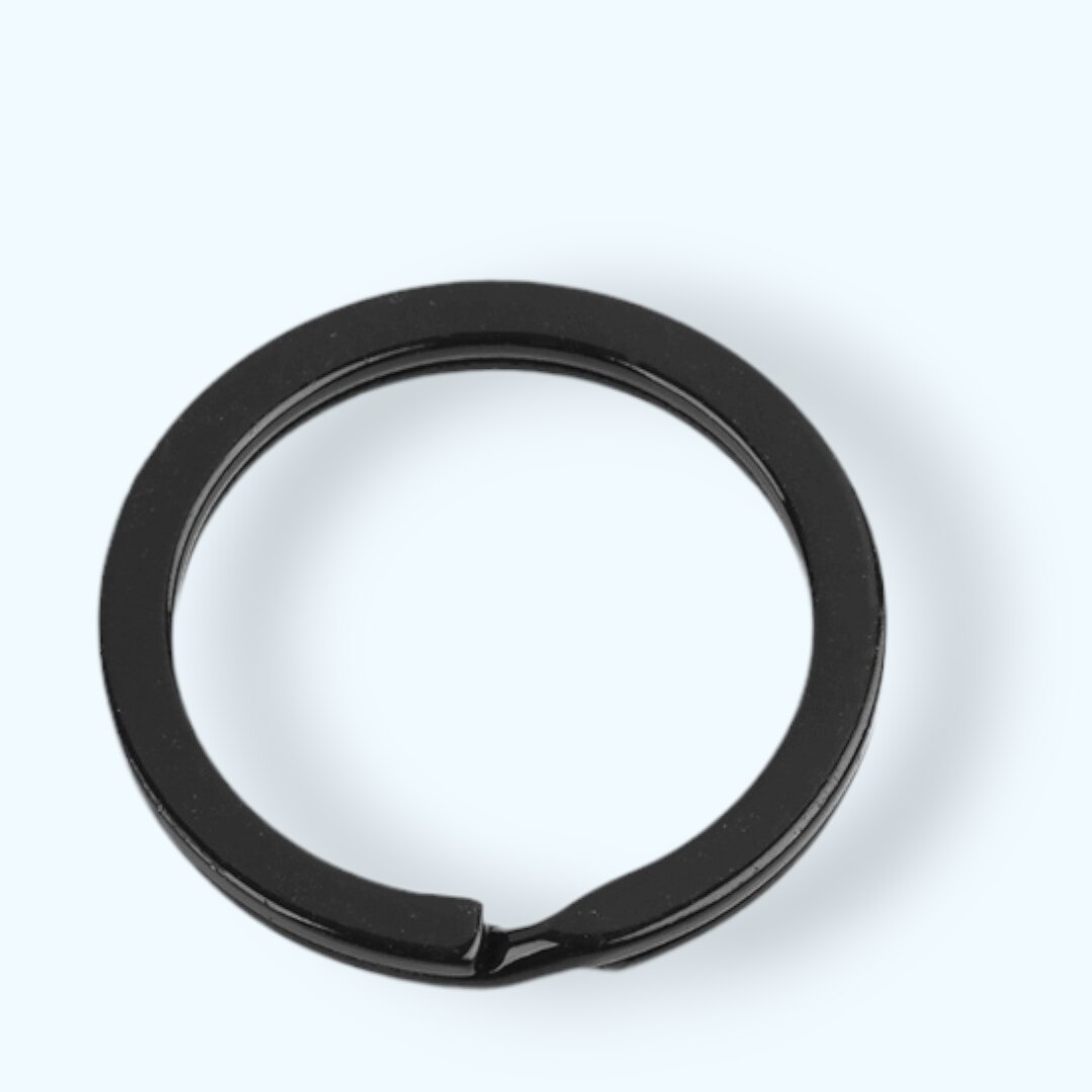 Inel metalic lacuit pentru chei, diametru 30 mm, Negru - eMAG.ro