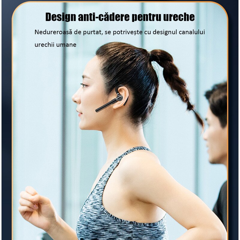 Casca fara fir, X6, Bluetooth 5.3, Microfon incorporat, rezistent la ...