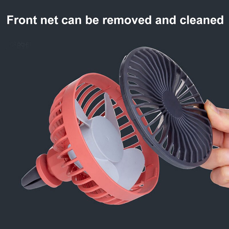 Ventilator USB pentru masina, Plastic, 5W, Rosu - eMAG.ro