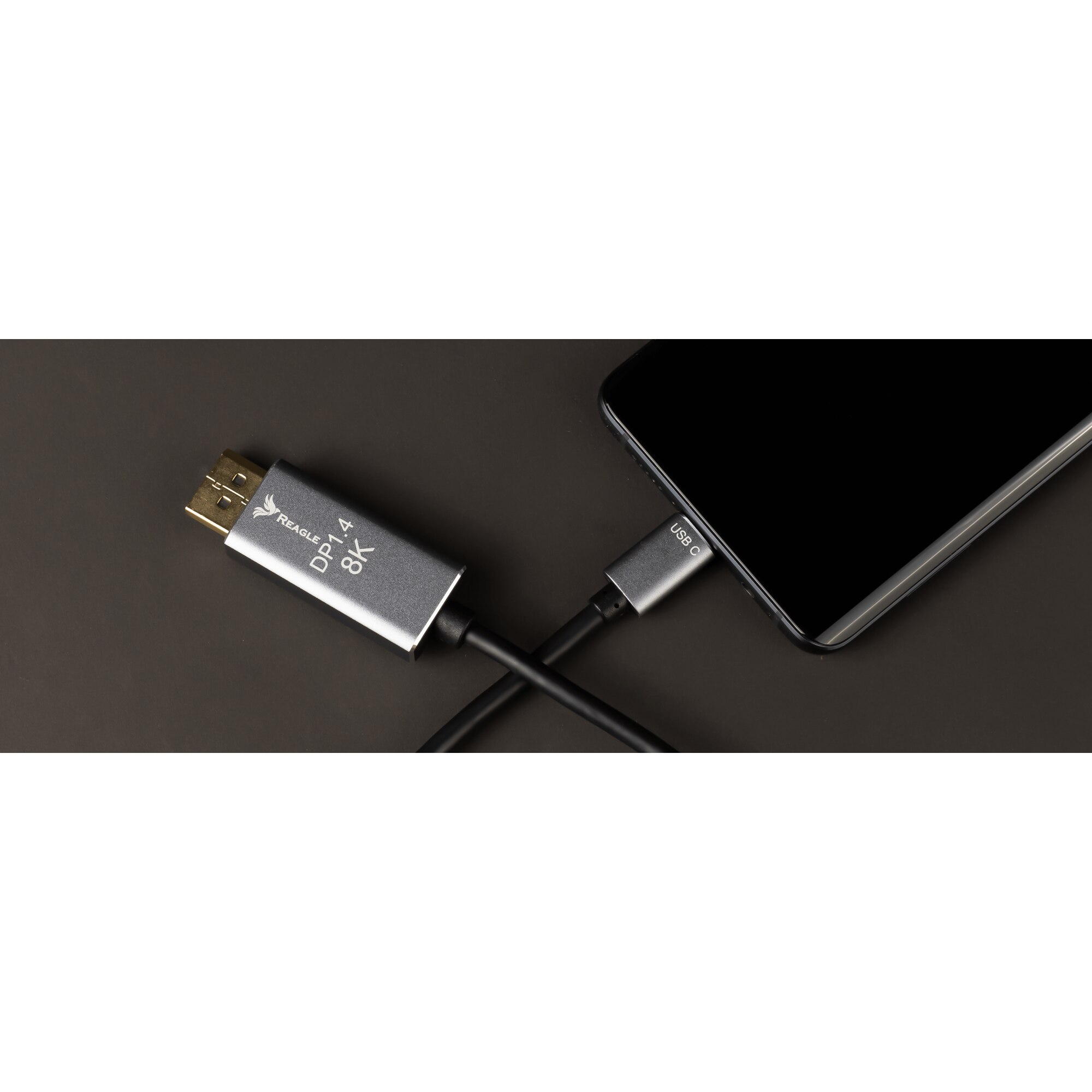 Кабел USB C DisplayPort 8K 4K 144Hz 1.8M Reagle USB-C USB Type C мъжки ...