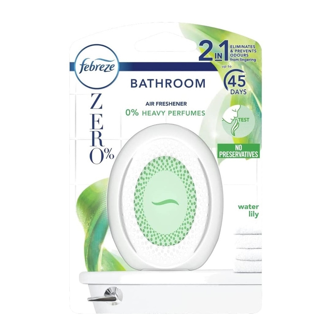 Odorizant de baie 2 in 1, FEBREZE Zero% Water Lily, 45 zile 7.5 ml ...