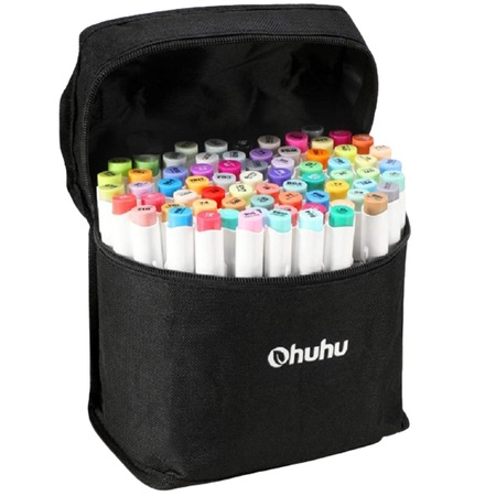 Set 72 Markere Ohuhu, Pe Baza De Alcool, Varf Dublu Brush Si Fine ...
