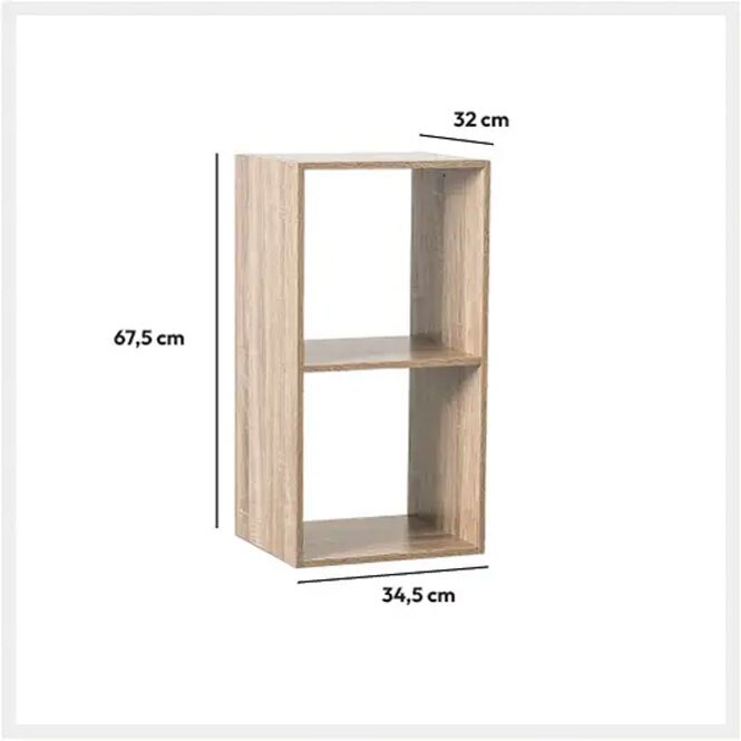Etajera cu 2 rafturi 34.5x32x67.5 cm 5Five PAL Stejar - eMAG.ro