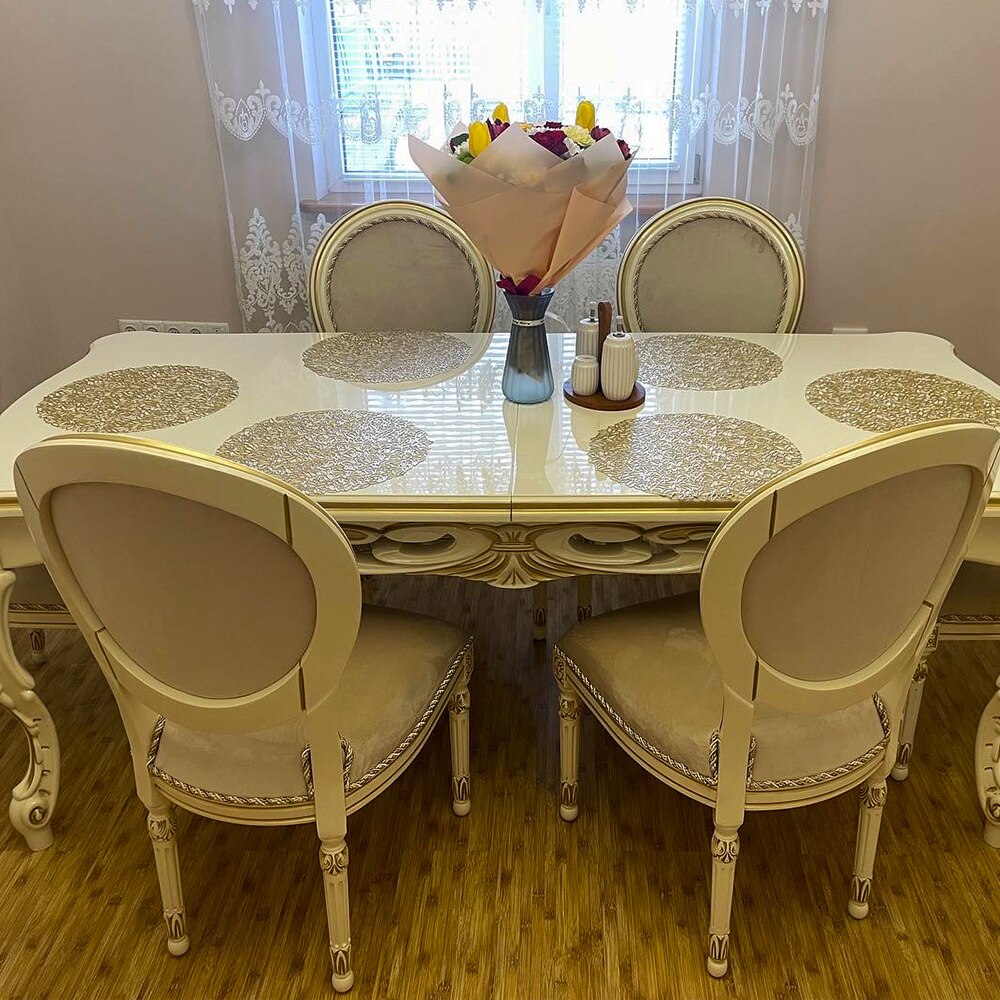 Masa ovala extensibila din lemn masiv de fag, alb, Graf, 160x95 cm ...