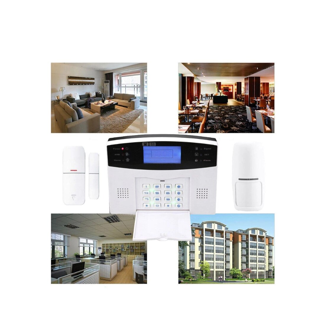 Set sistem de alarma smart, Wifi, GSM, senzori, telecomanda, Tuya Smart ...