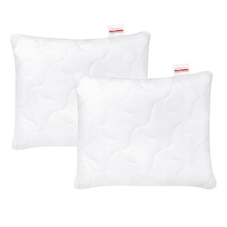 Set 2 perne antialergice din microfibra, Alb, 50x60 cm - eMAG.ro