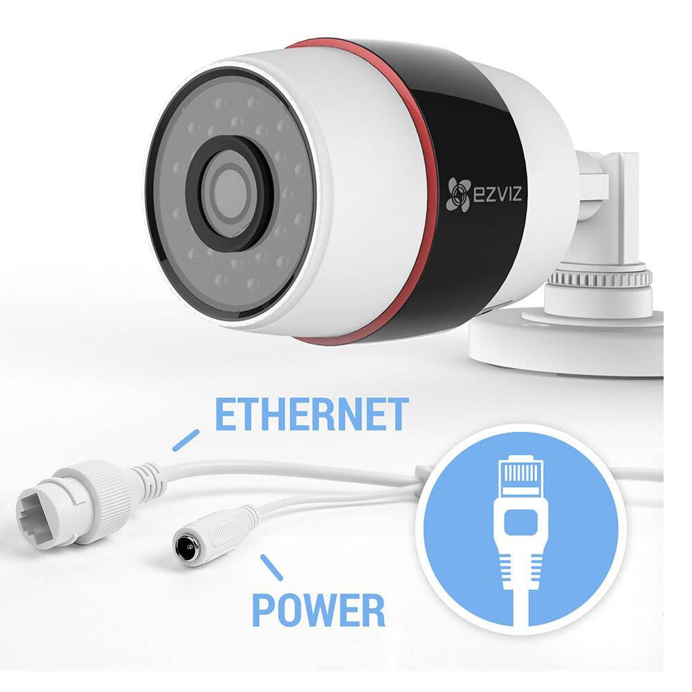 Camera de supraveghere, EZVIZ, C3, Full HD, USB, Alb/Negru - eMAG.ro