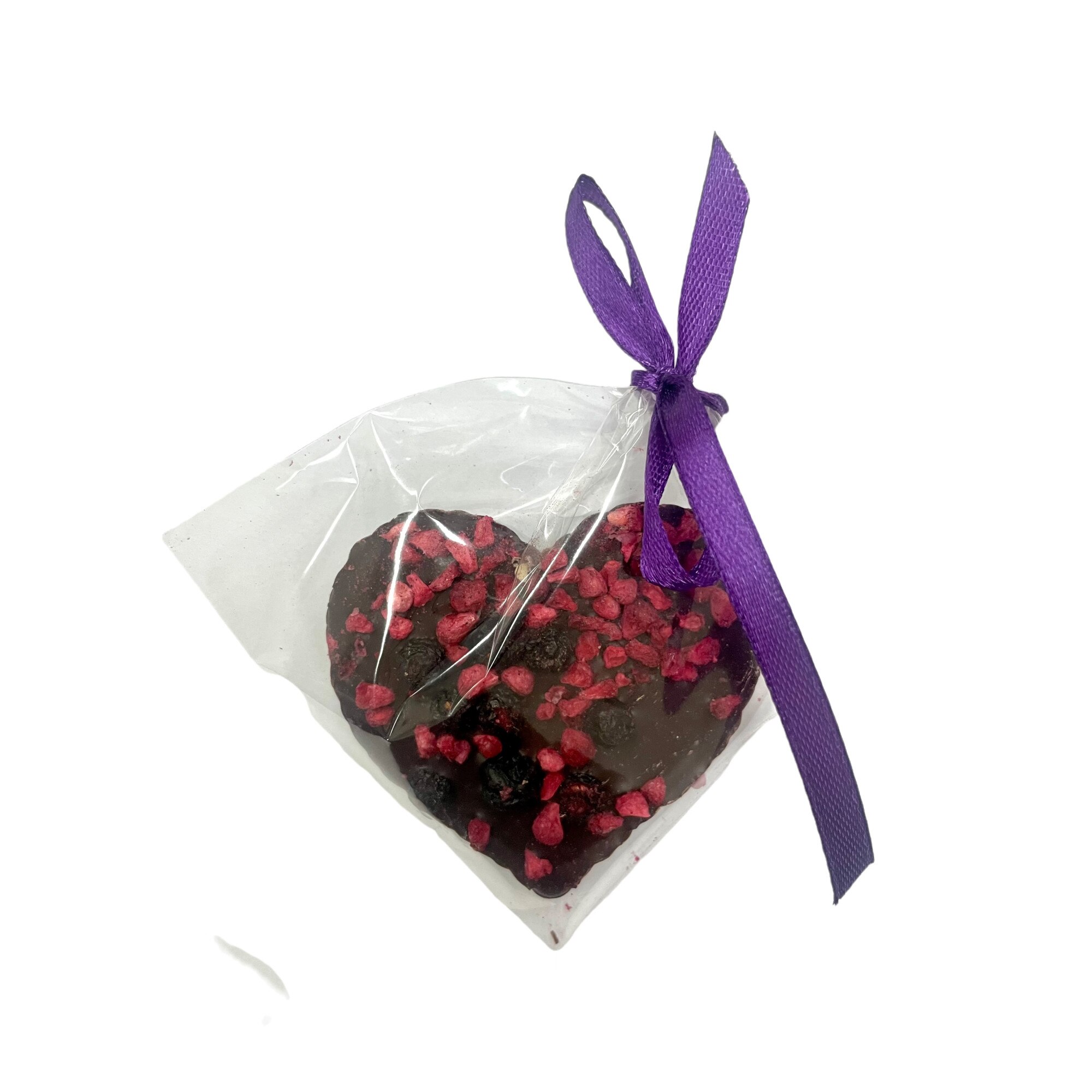 Inima de ciocolata, Zmeura/Afine, 20g - eMAG.ro