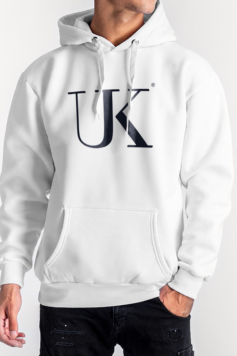 Hanorac barbati UnitedKind, Bigger UK Blue, Bumbac, Alb, XL - eMAG.ro