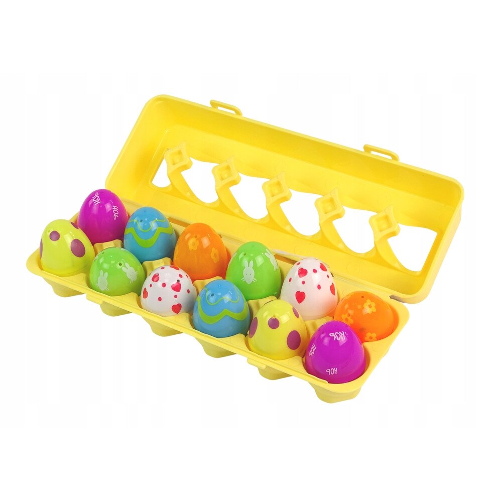 Set 12 oua de Paste cu surpriza figurine, Leantoys, Plastic, Multicolor ...