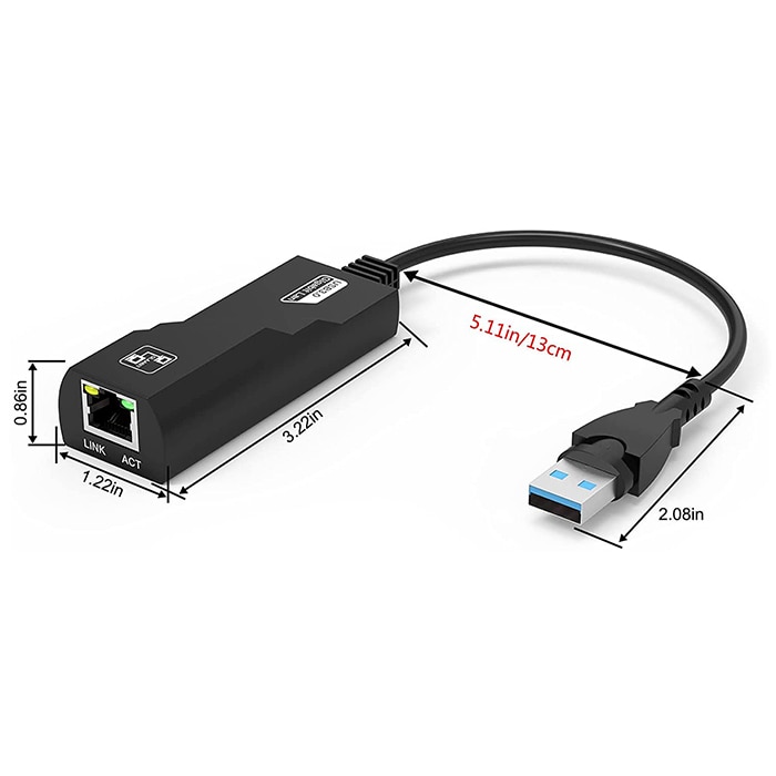 Adaptor Ethernet, Kosiil, USB 3.0/RJ45, Negru - eMAG.ro