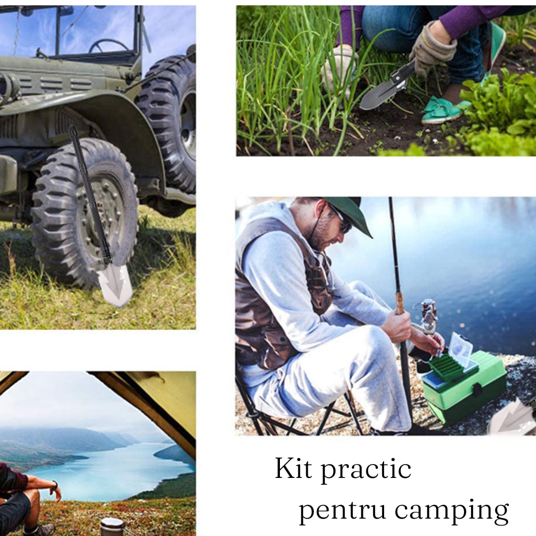 Lopata Pliabila 16in1 Zenino - Kit de Supravietuire, Camping, Pescuit ...