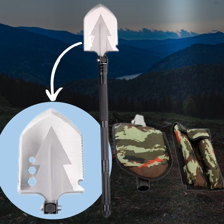 Lopata Pliabila 16in1 Zenino - Kit de Supravietuire, Camping, Pescuit ...