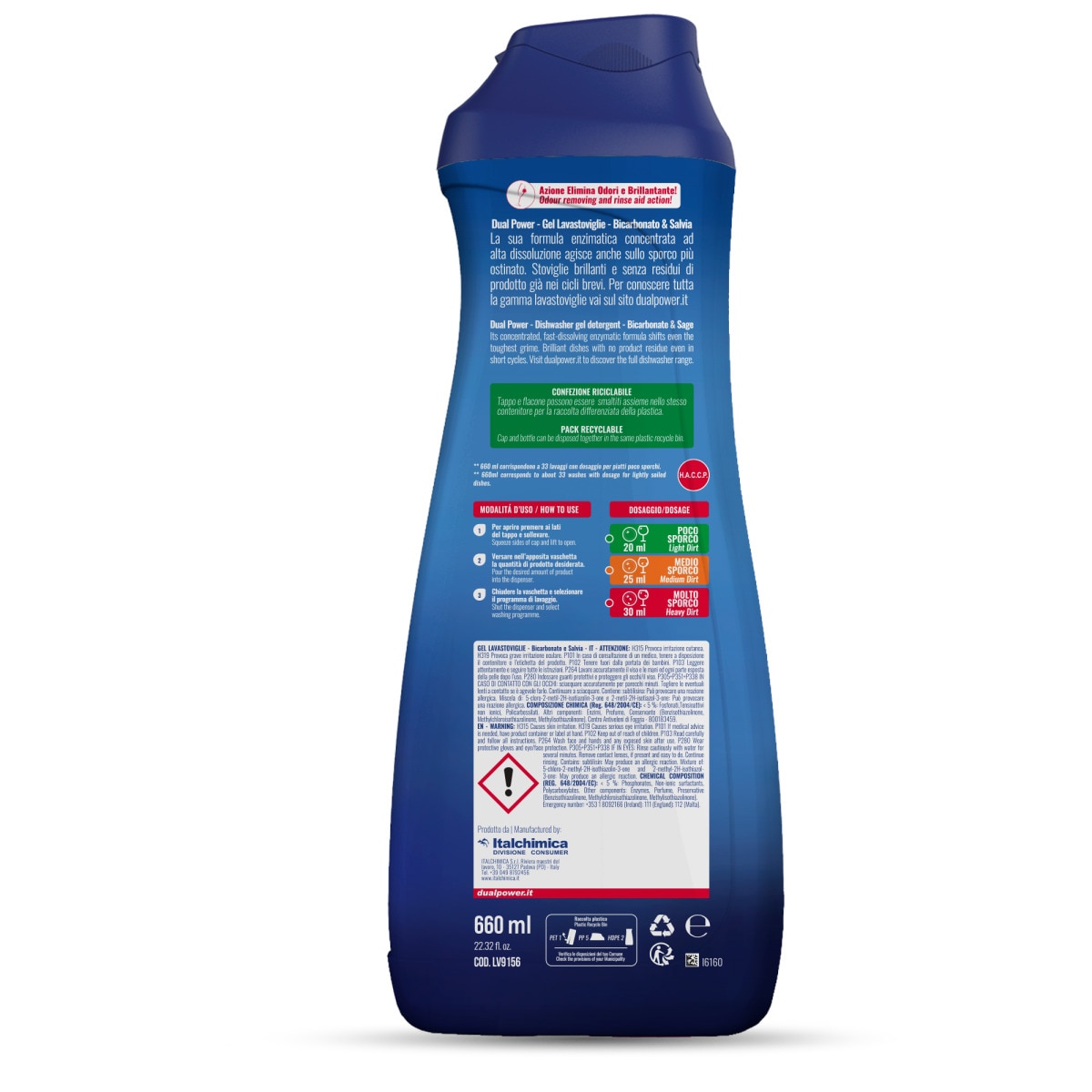 Detergent pentru masina de spalat vase, Dual Power, cu salvie si ...