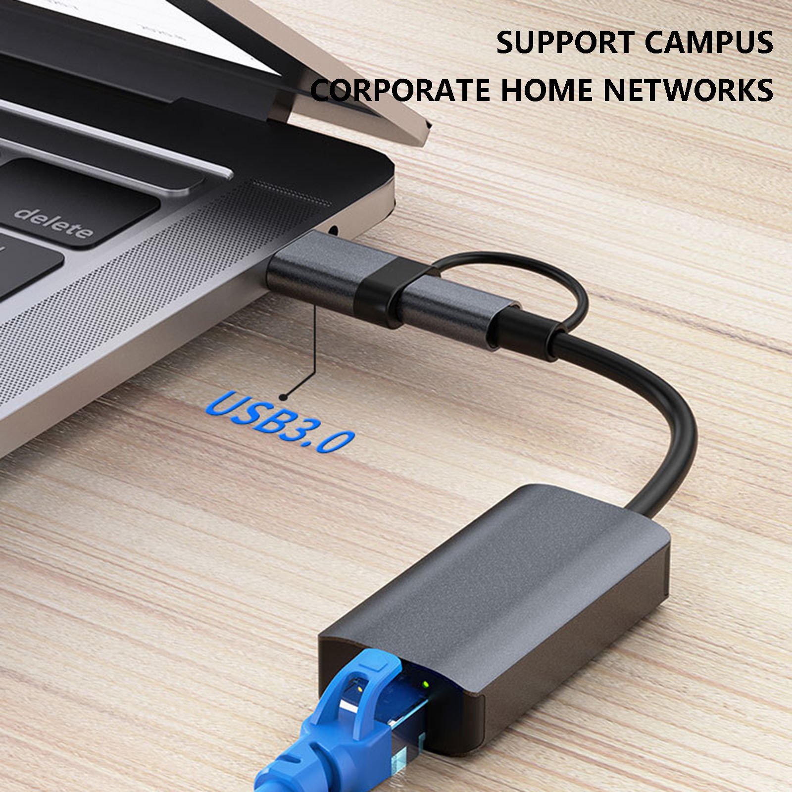 Adaptor USB Type-C la Retea Gigabit Ethernet RJ45, IntellHub®, Placa ...
