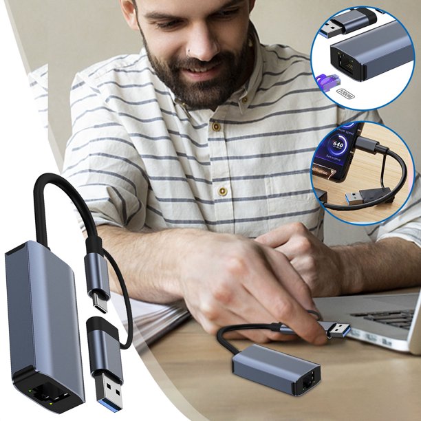 Adaptor USB Type-C la Retea Gigabit Ethernet RJ45, IntellHub®, Placa ...
