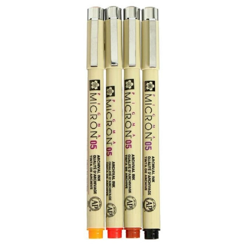 Set 4 Fineliners Sakura Pigma Micron Van Gogh, Multicolor - eMAG.ro