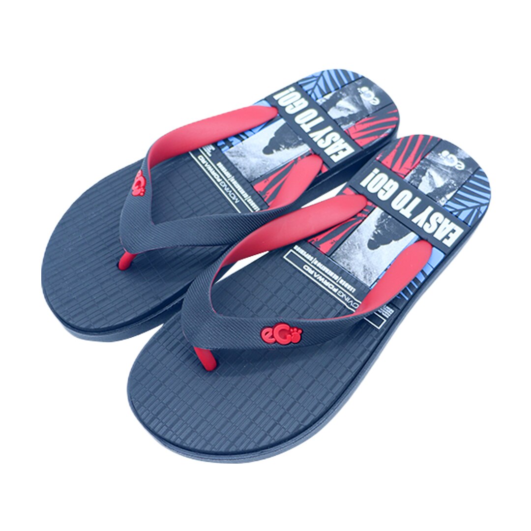 Slapi pentru barbati, de plaja, E307, negru, 44 - eMAG.ro