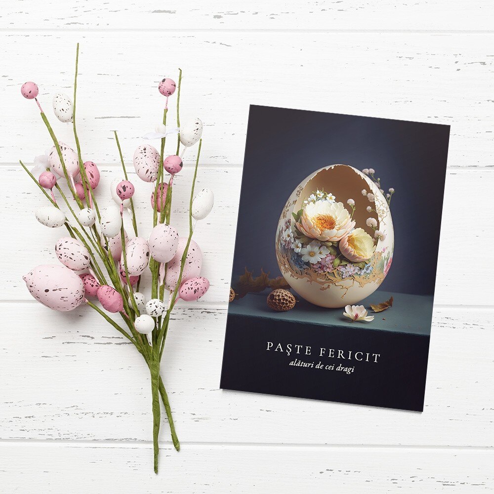 Felicitare Paste Filigree Egg, Zizula Cards, 105 X 150 mm - eMAG.ro