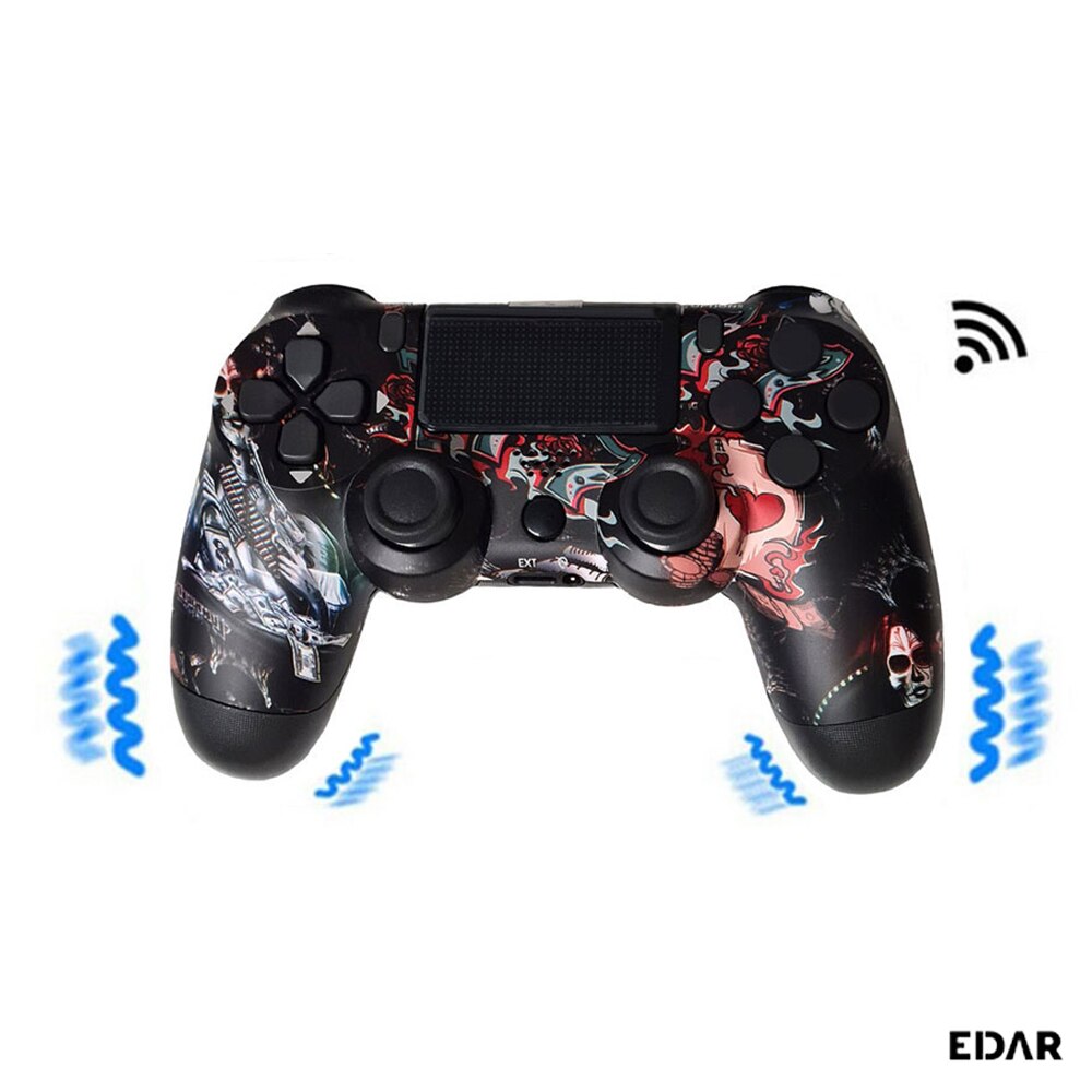 Controller Compatibil PS4 EDAR, Wireless, USB, Graffiti, Negru - eMAG.ro