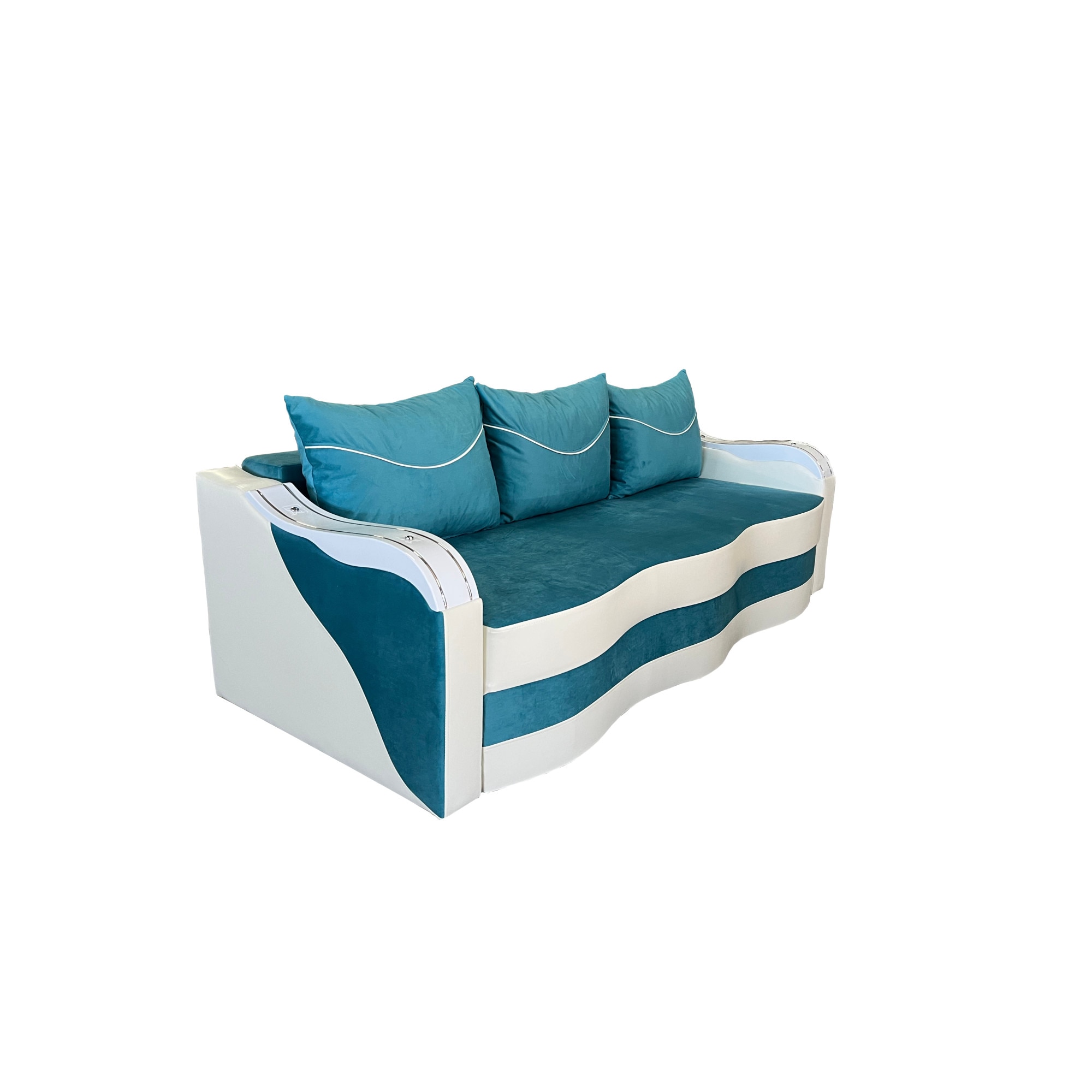 Canapea Extensibila Simona, 225x74x100 Cm, Bleumarin, Alb - eMAG.ro