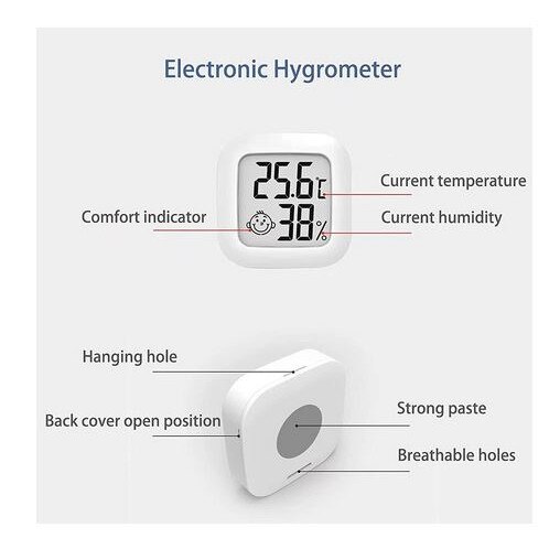 Termometru si Higrometru de Camera CX-0726, Indicator Comfort, Design ...