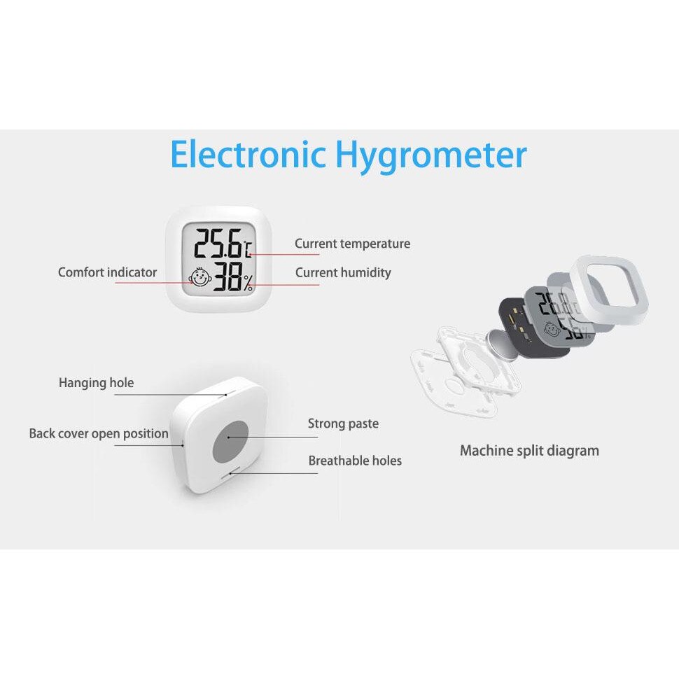 Termometru si Higrometru de Camera CX-0726, Indicator Comfort, Design ...