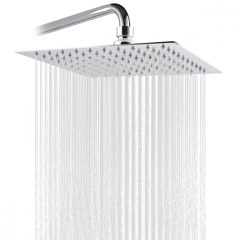 Cap de dus patrat, REBIKO, otel inoxidabil, argint, 20x20cm - eMAG.ro