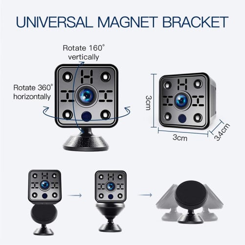 Мини шпионска камера Iuni Ip35i Wi Fi 4k изглед Засичане на движение