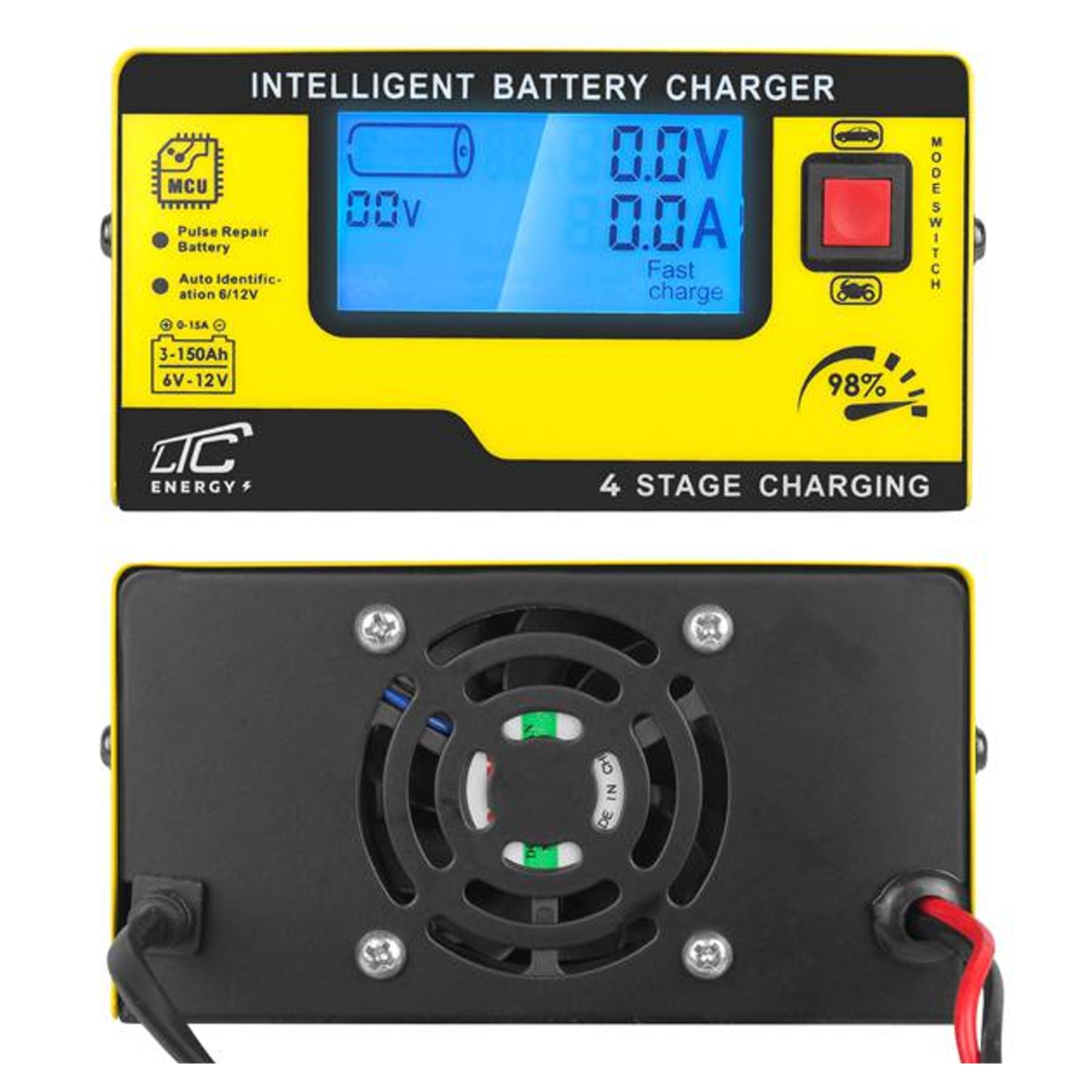 Redresor auto LX1202, 6V/12V DC, 3Ah - 150Ah, afisaj LCD - eMAG.ro