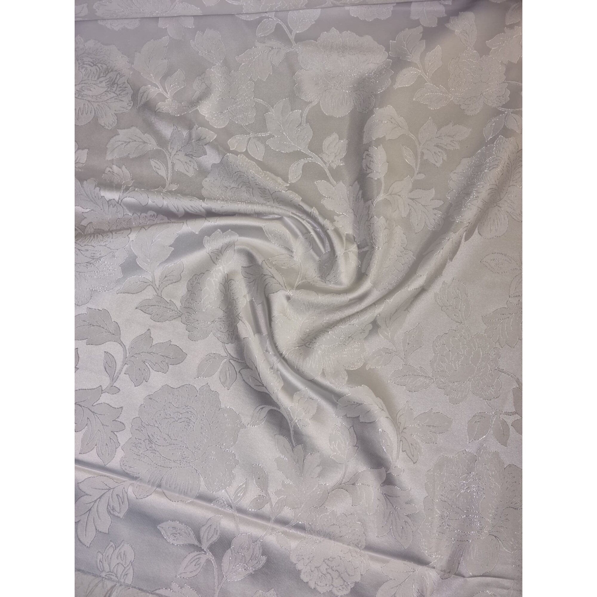 Material Damasc 160 cm floral premium alb/gri 100 x 160 cm - eMAG.ro