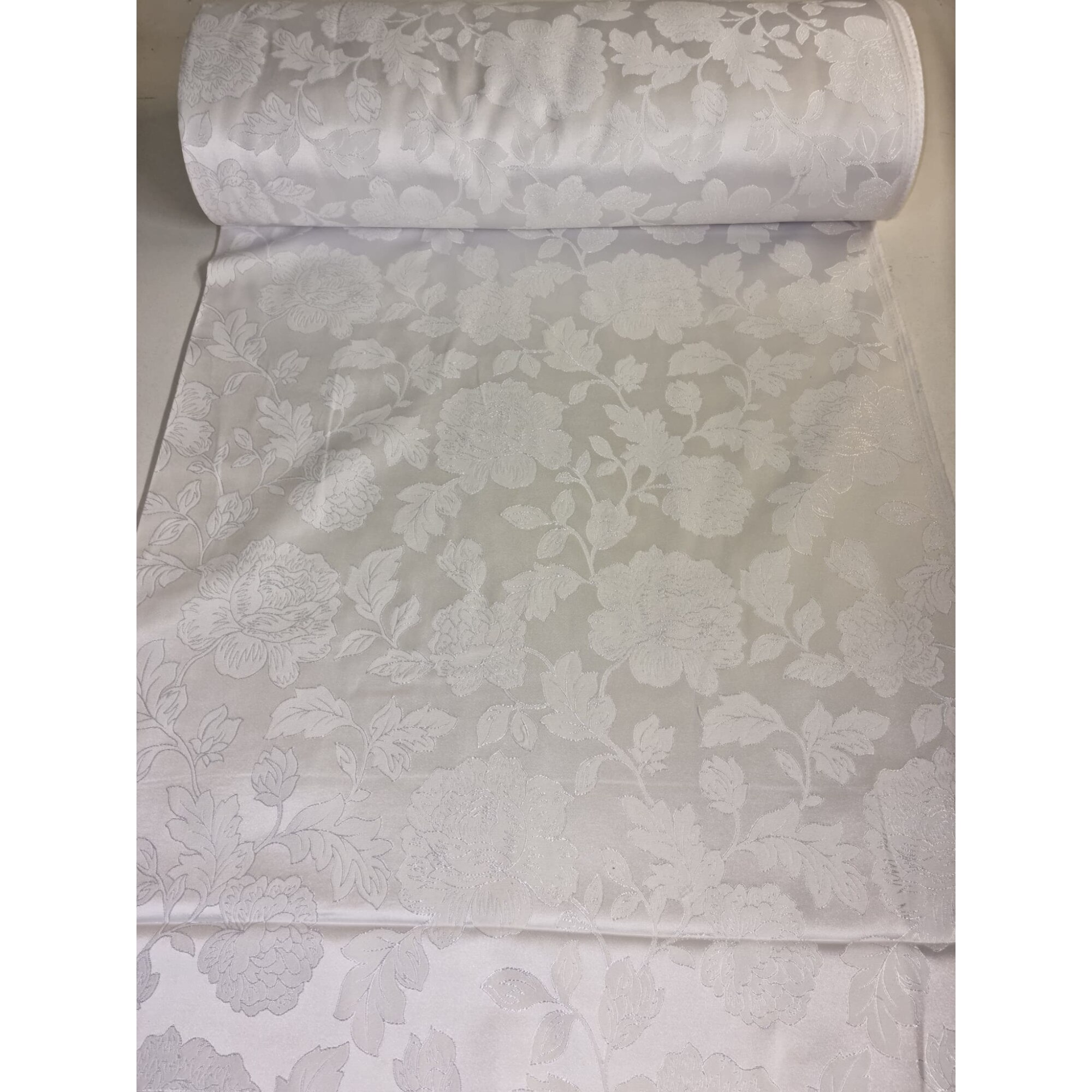 Material Damasc 160 cm floral premium alb/gri 100 x 160 cm - eMAG.ro