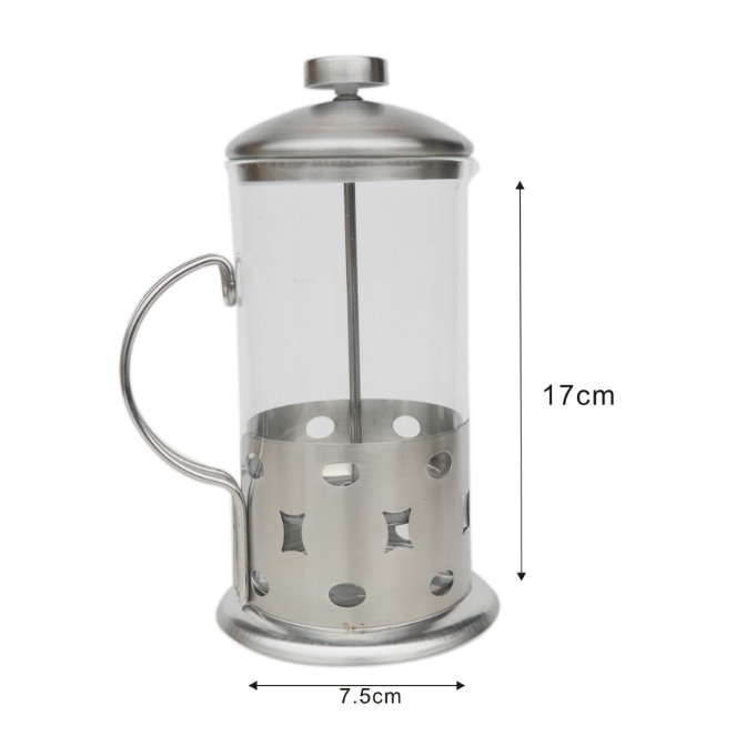 Infuzor cafea/ceai, Inox/Sticla, 600 ml, Argintiu - eMAG.ro