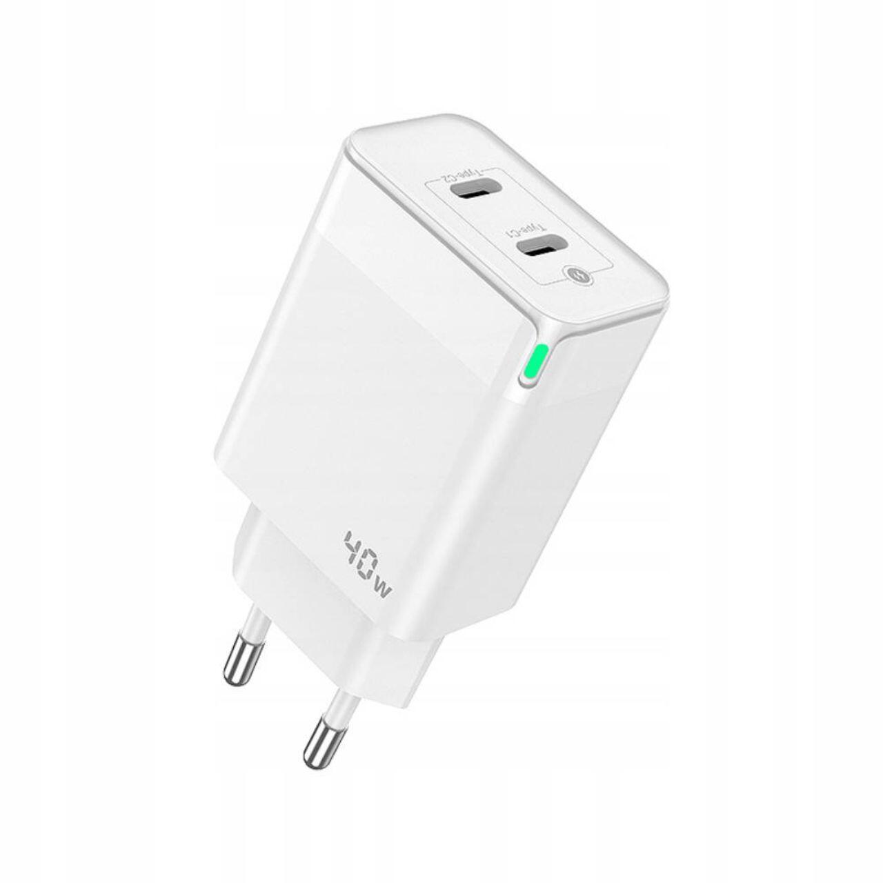 Incarcator Retea Prestico F16 2 x USB-C, PD, Fast Charge, 40W Alb - eMAG.ro