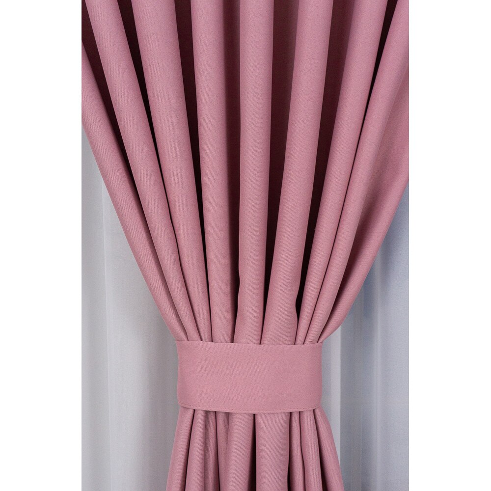 Set Harnicuta 2 Draperii Blackout Roz Drajeu 145x245cm cu Rejansa - eMAG.ro