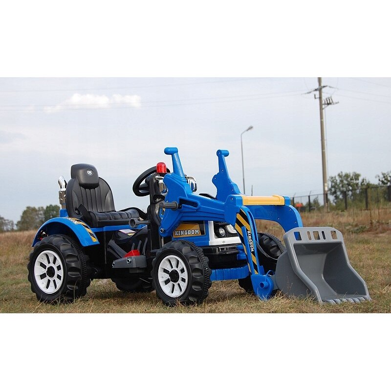 Excavator copii, Super-Toys, 12V, 2xviteze, Albastru, 3+ - eMAG.ro