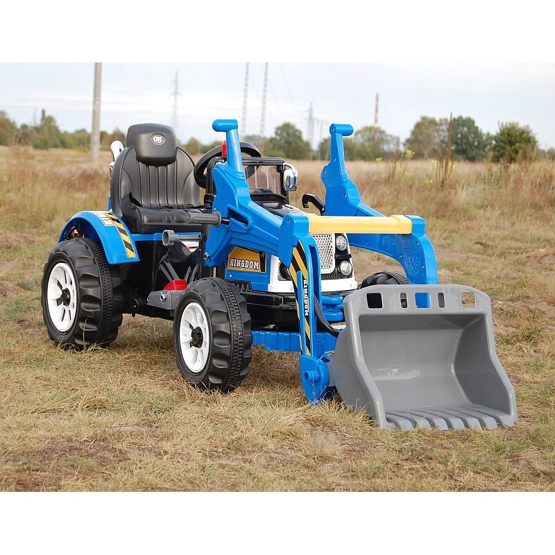 Excavator copii, Super-Toys, 12V, 2xviteze, Albastru, 3+ - eMAG.ro