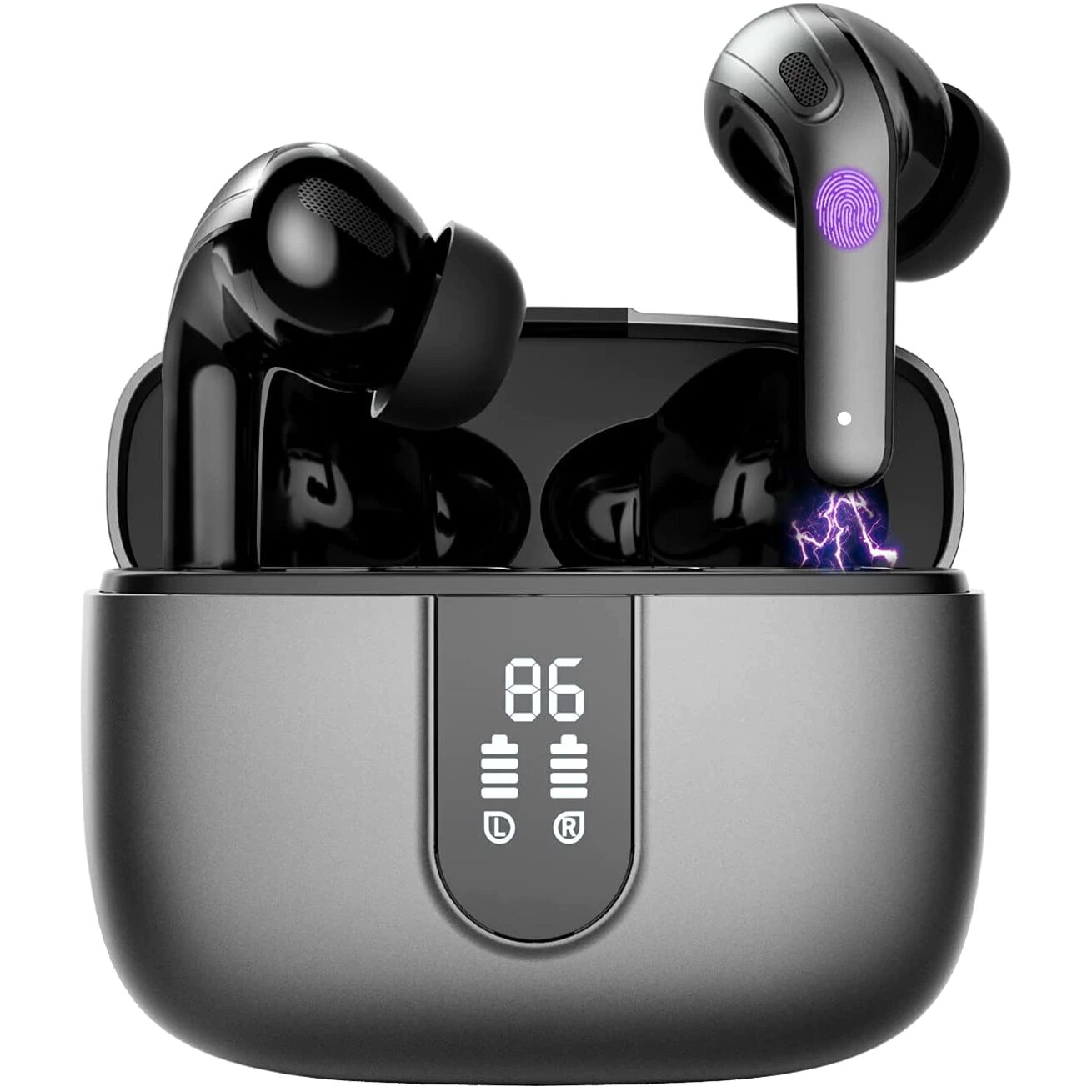 Casti Wireless "Likesmart EarBuds PRO", Autonomie 60H, Incarcare Rapida ...