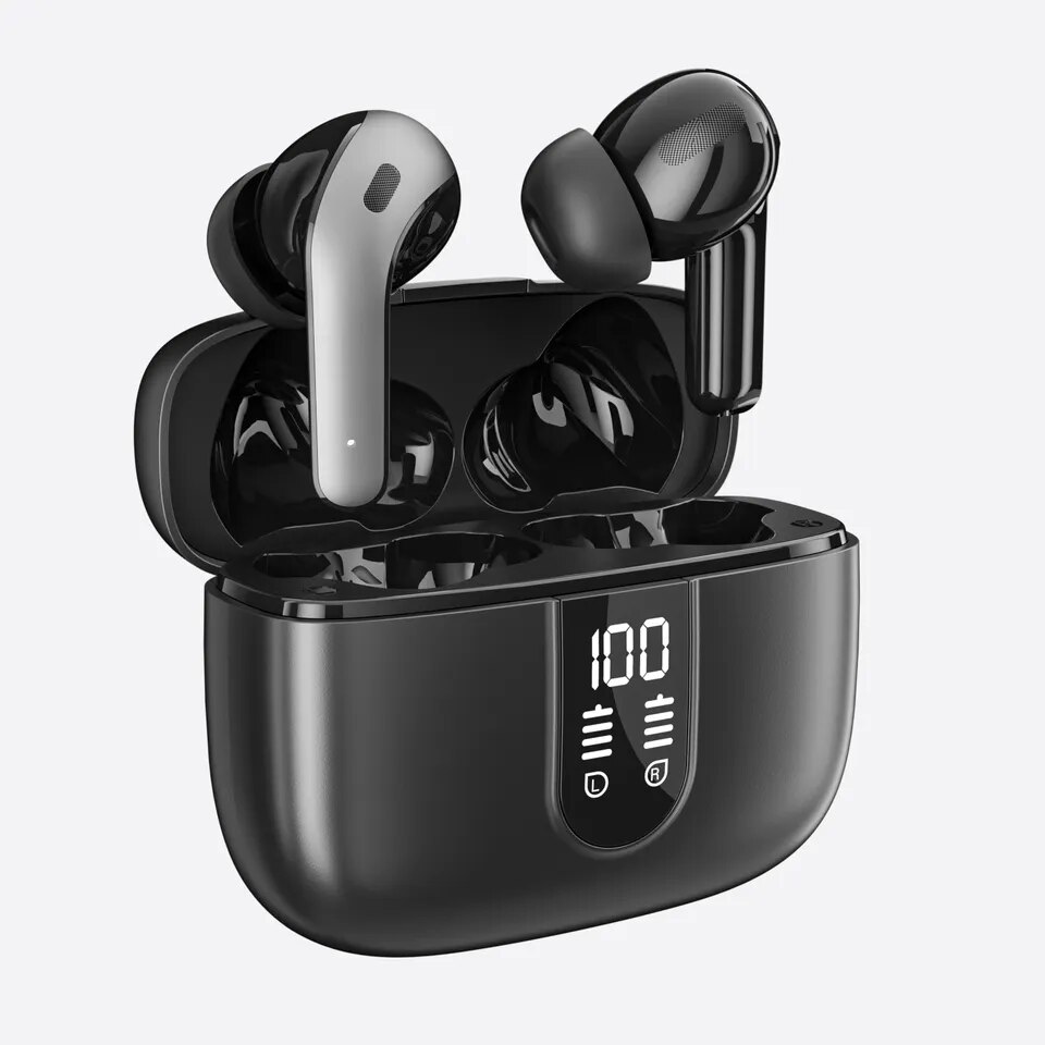 Casti Wireless "Likesmart EarBuds PRO", Autonomie 60H, Incarcare Rapida ...