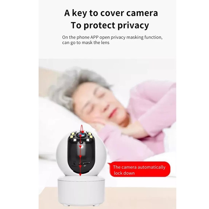WIFI 5G интелигентна камера за наблюдение, Full HD 1080p, 2Mpx, аудио ...