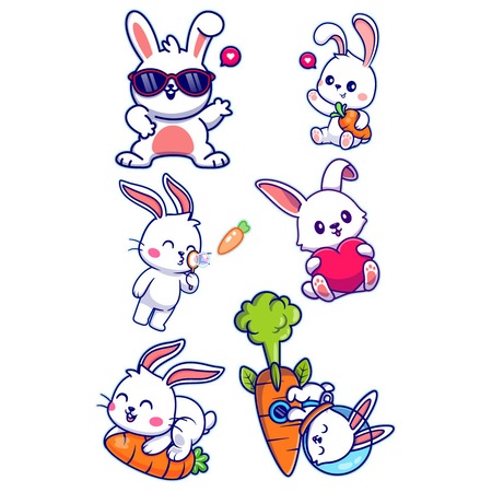 Sticker Iepurasi smecheri 60x90cm - eMAG.ro