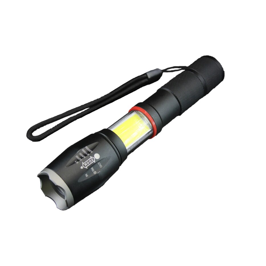 Lanterna LED COB neagra portabila reincarcabila - eMAG.ro