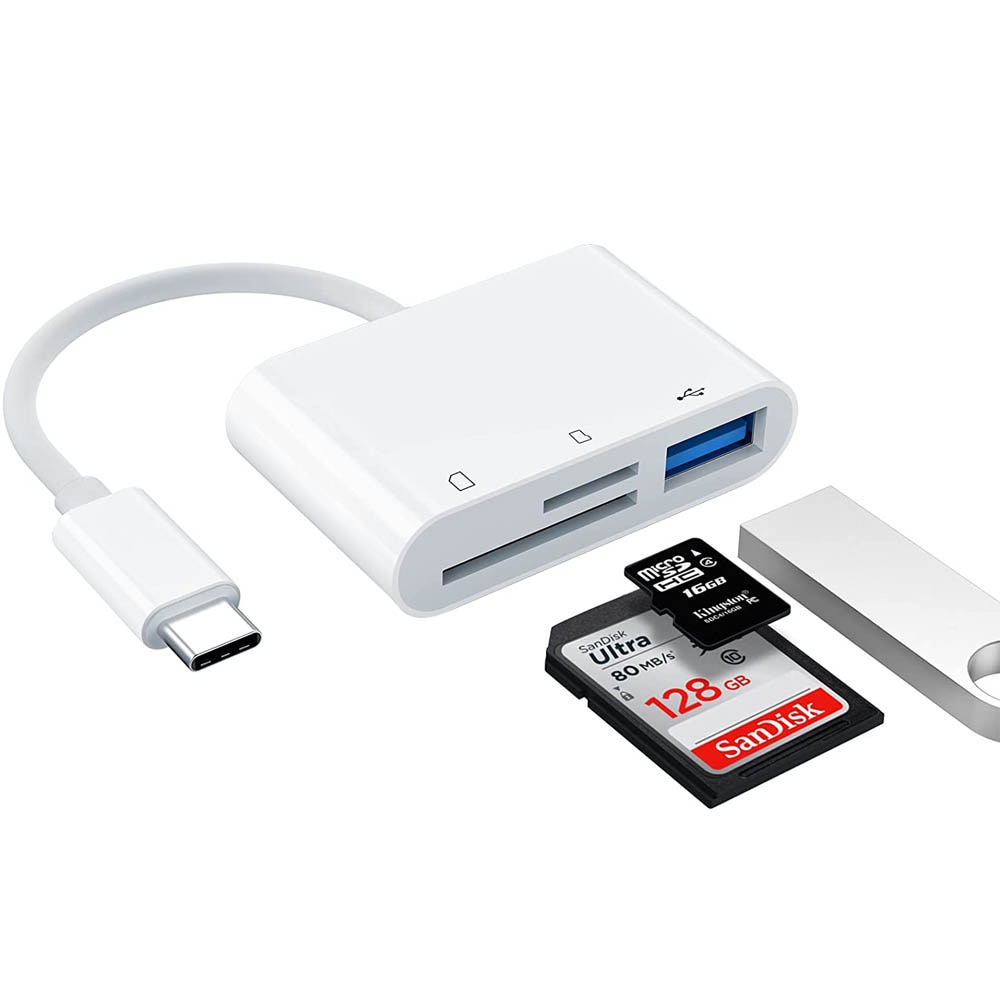 Четец на карти, USB 3.0, бял - eMAG.bg