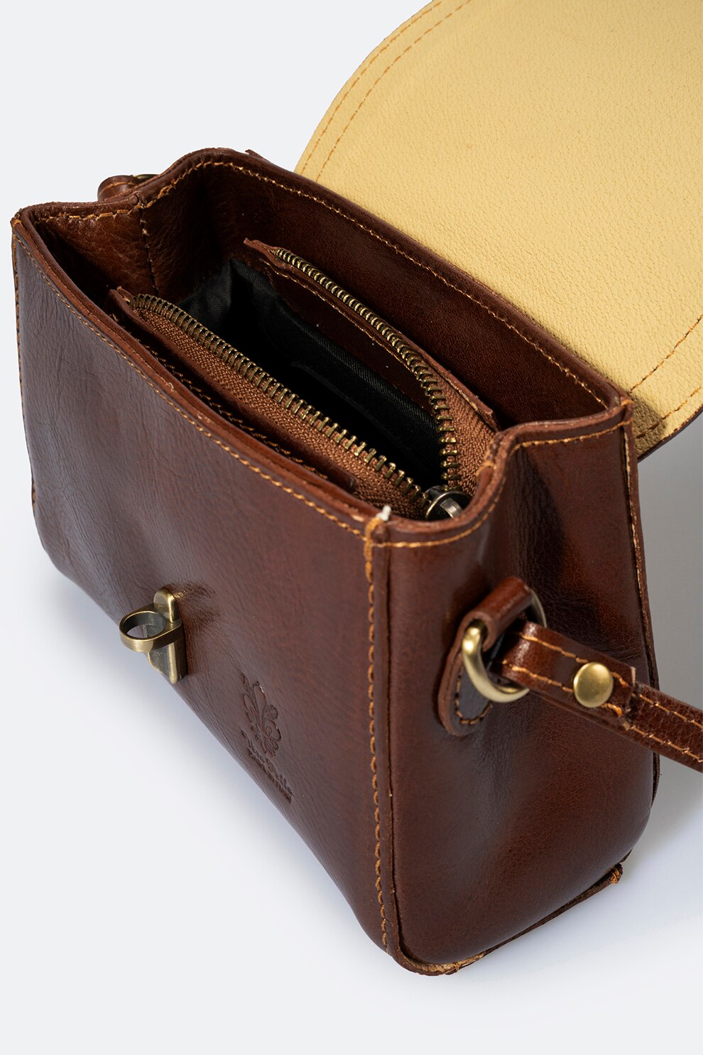 Massimo Castelli, Geanta crossbody de piele, Maro - eMAG.ro
