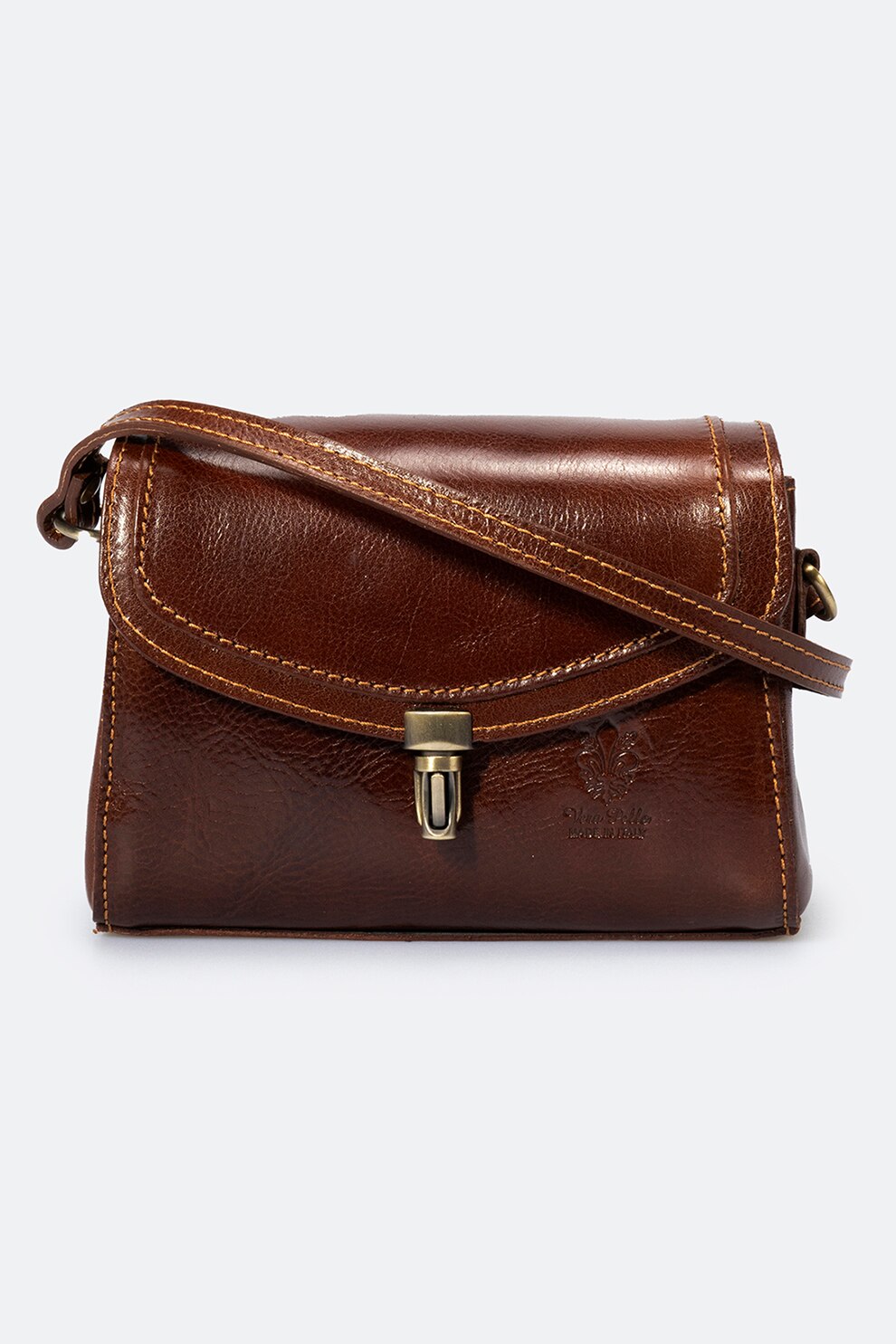 Massimo Castelli, Geanta crossbody de piele, Maro - eMAG.ro