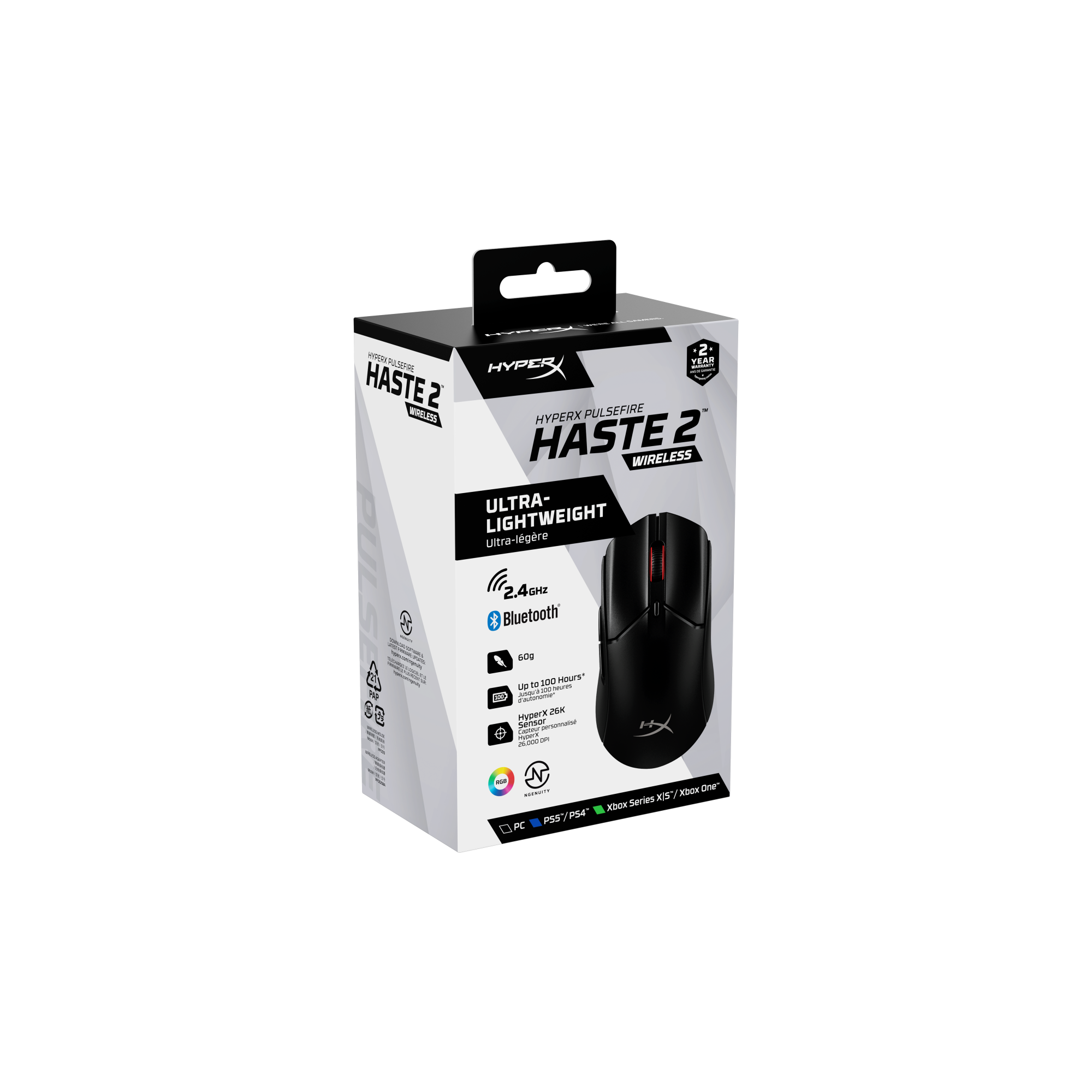 Mouse gaming wireless HyperX Pulsefire Haste 2, 26000 DPI, ultrausor ...