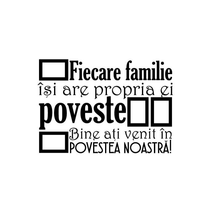 Sticker Povestea Familiei Noastre, sticker personalizabil 119x82cm ...