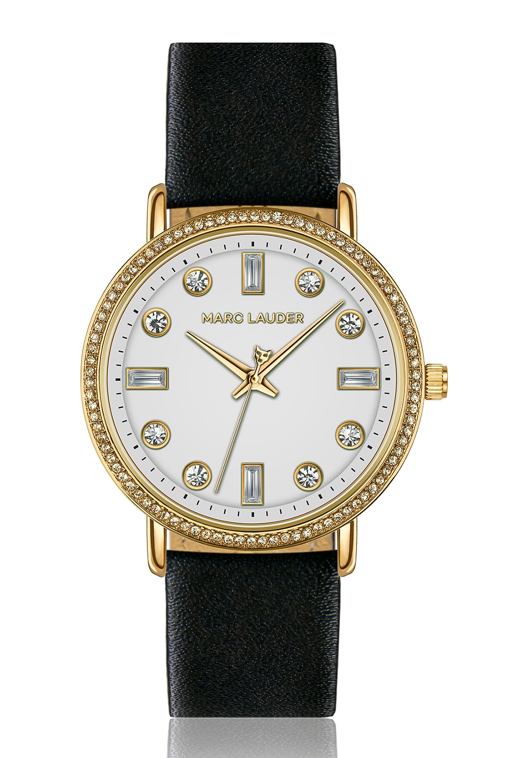 Marc Lauder, Аналогов часовник с кристали, Черен - eMAG.bg